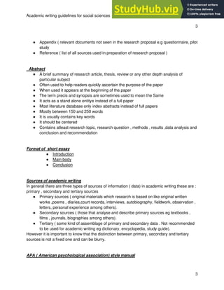 Academic Writing Guidelines For Social Sciences | PDF | Education