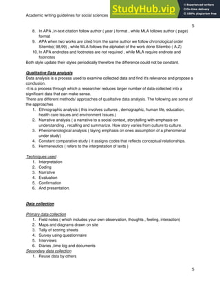 Academic Writing Guidelines For Social Sciences | PDF | Education