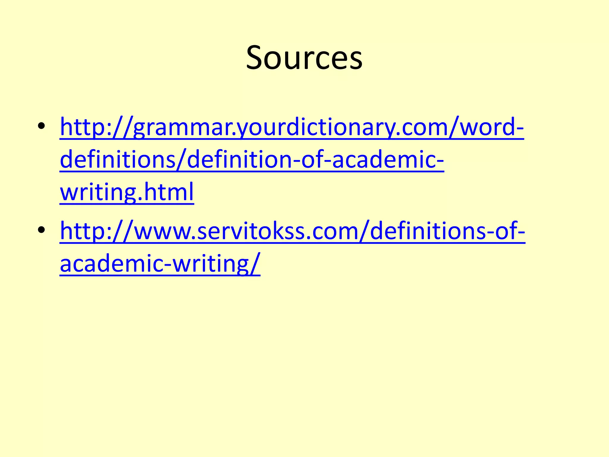 Introduction to Academic writing | PPTX