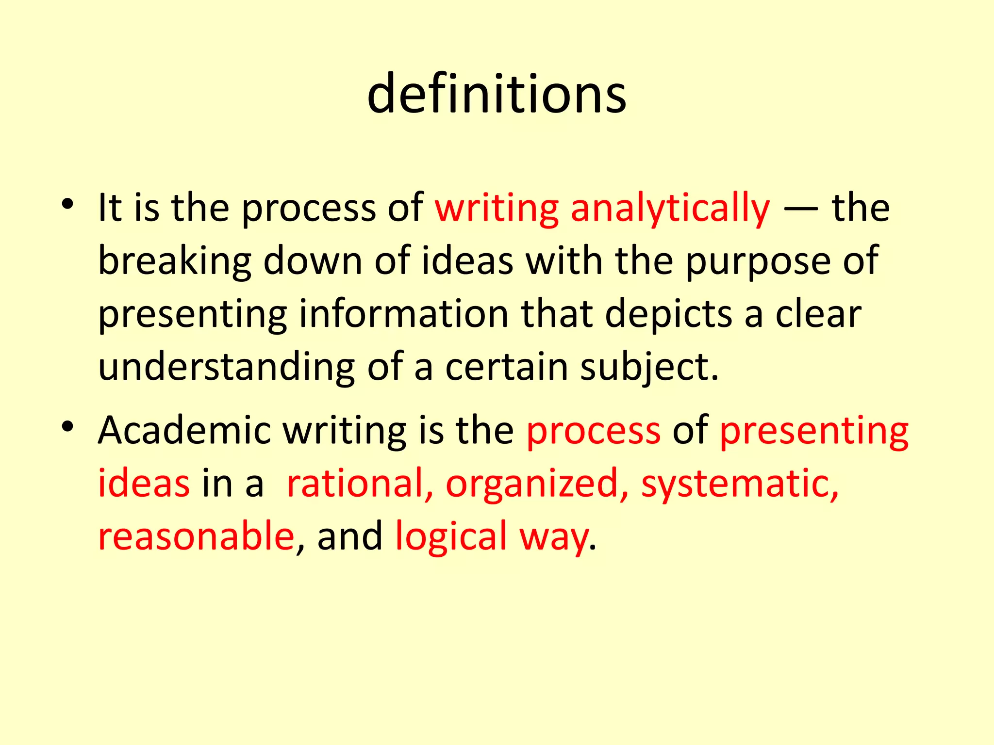 Introduction to Academic writing | PPTX