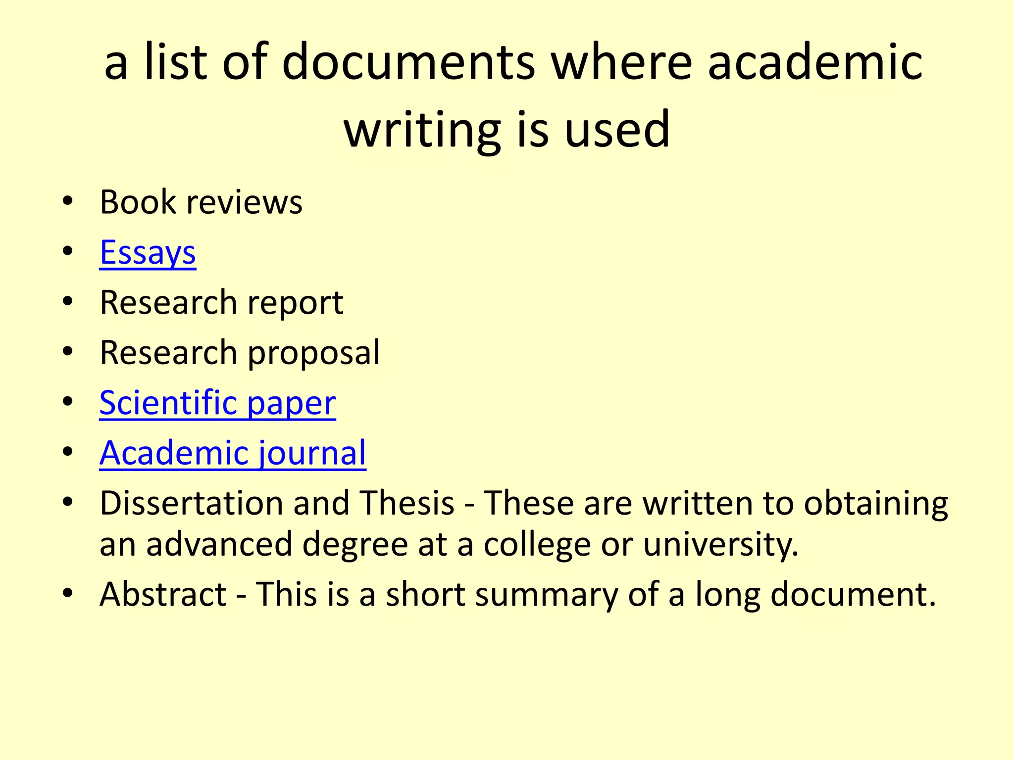 Introduction to Academic writing | PPTX
