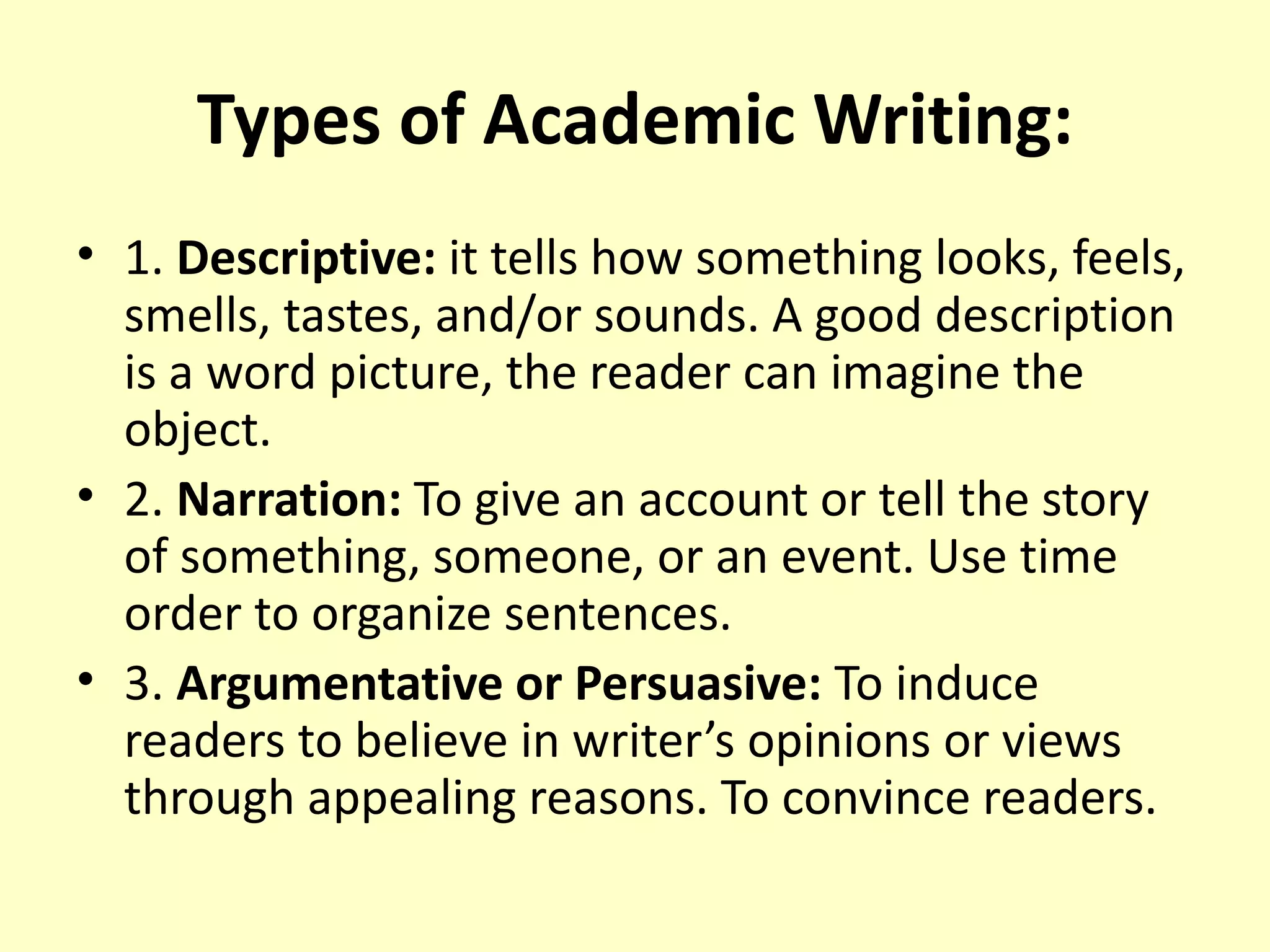 Introduction to Academic writing | PPTX