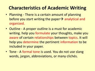 Introduction to Academic writing | PPTX