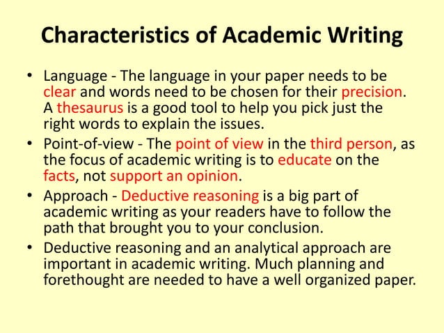 Introduction to Academic writing | PPTX