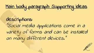 How to Write College Papers: Main Body Paragraphs | PPT