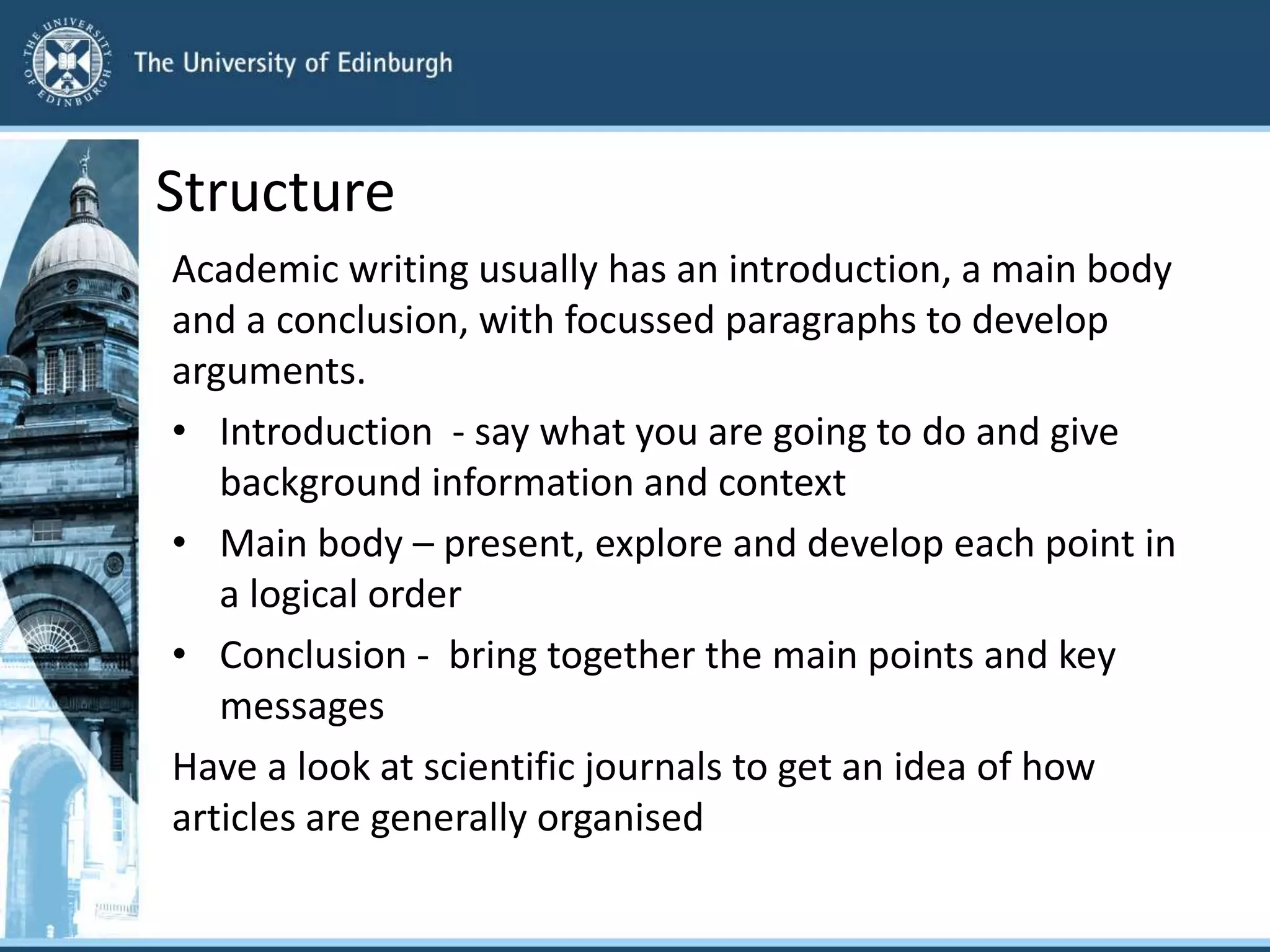Academic writing oer s_morrow | PPTX | Homework and Study | Education