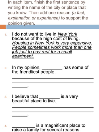 Academic writing (opinion paragraph) | PDF