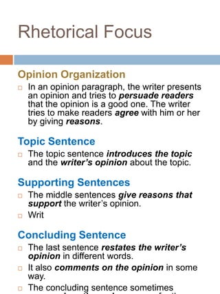 Academic writing (opinion paragraph) | PPTX