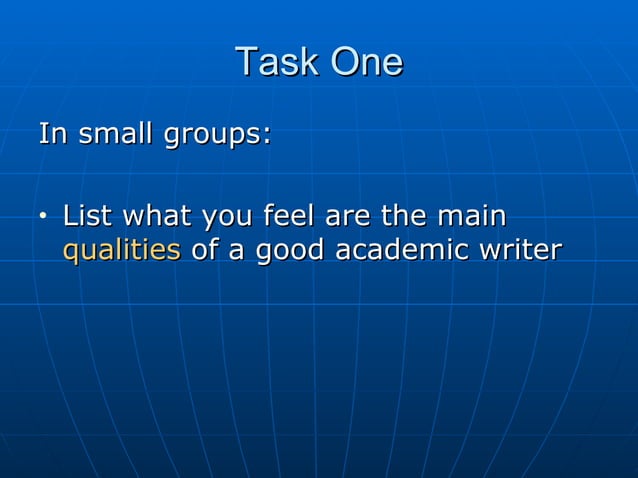 Academic writing presentation | PPT | Homework and Study | Education