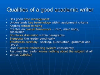 Academic writing presentation | PPT