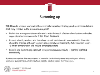 how schools use external evaluations | PPTX