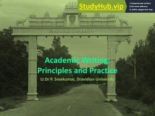 Academic Writing Principles And Practice | PDF