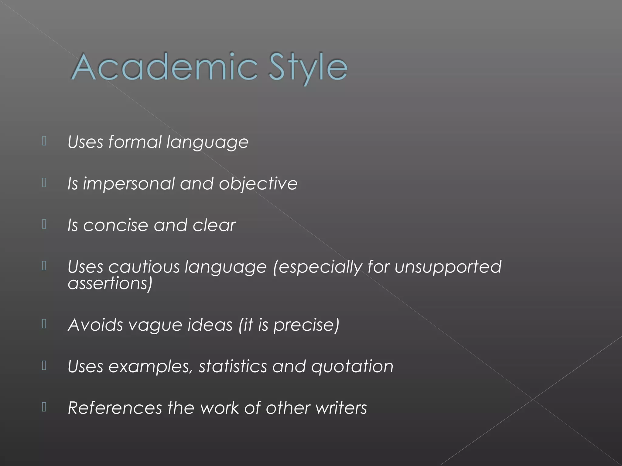 Academic writing style | PPT