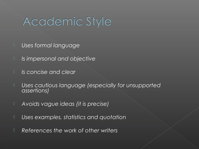 Academic writing style | PPT