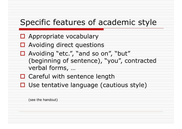 ACADEMIC WRITING STYLE | PDF