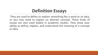Types of essays | PPT