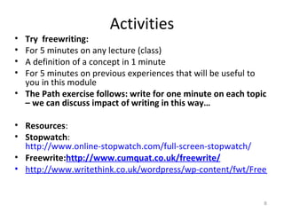 Academic writing workshop studentsv2 | PPT