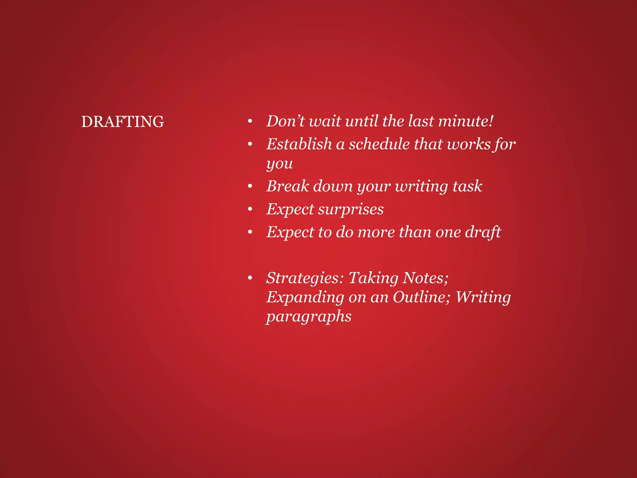 Academic writing + writing process | PPTX