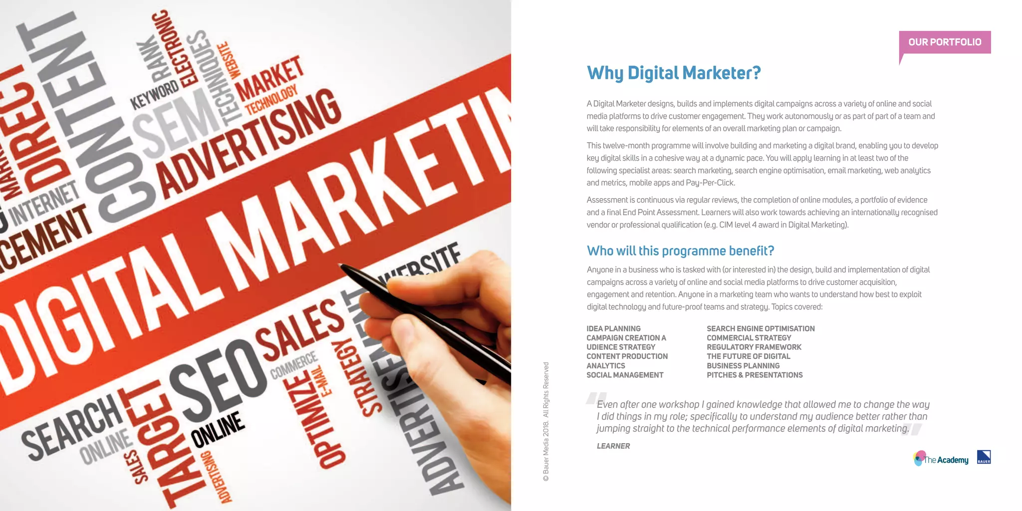 Bauer Academy Apprenticeship Portfolio | PPT