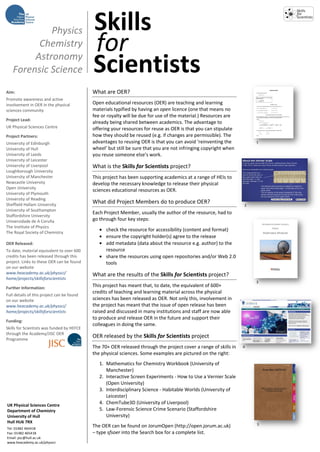 Academy Conference 2010 - Skills for Scientists poster | PDF