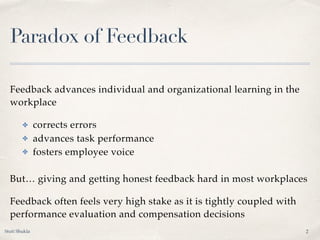 Reimagining Feedback for the 21st Century Workplace | PDF
