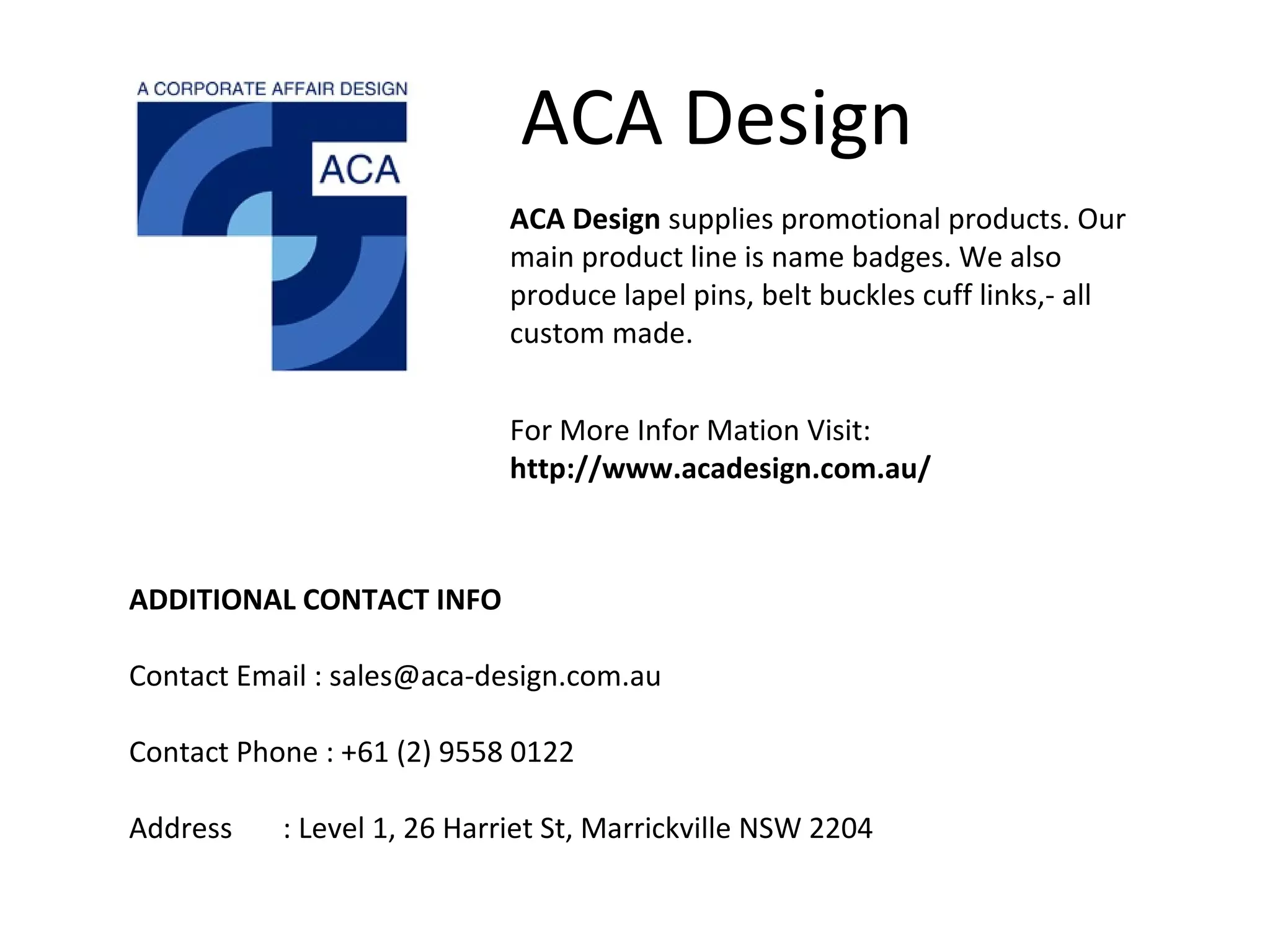 Aca design | PPT