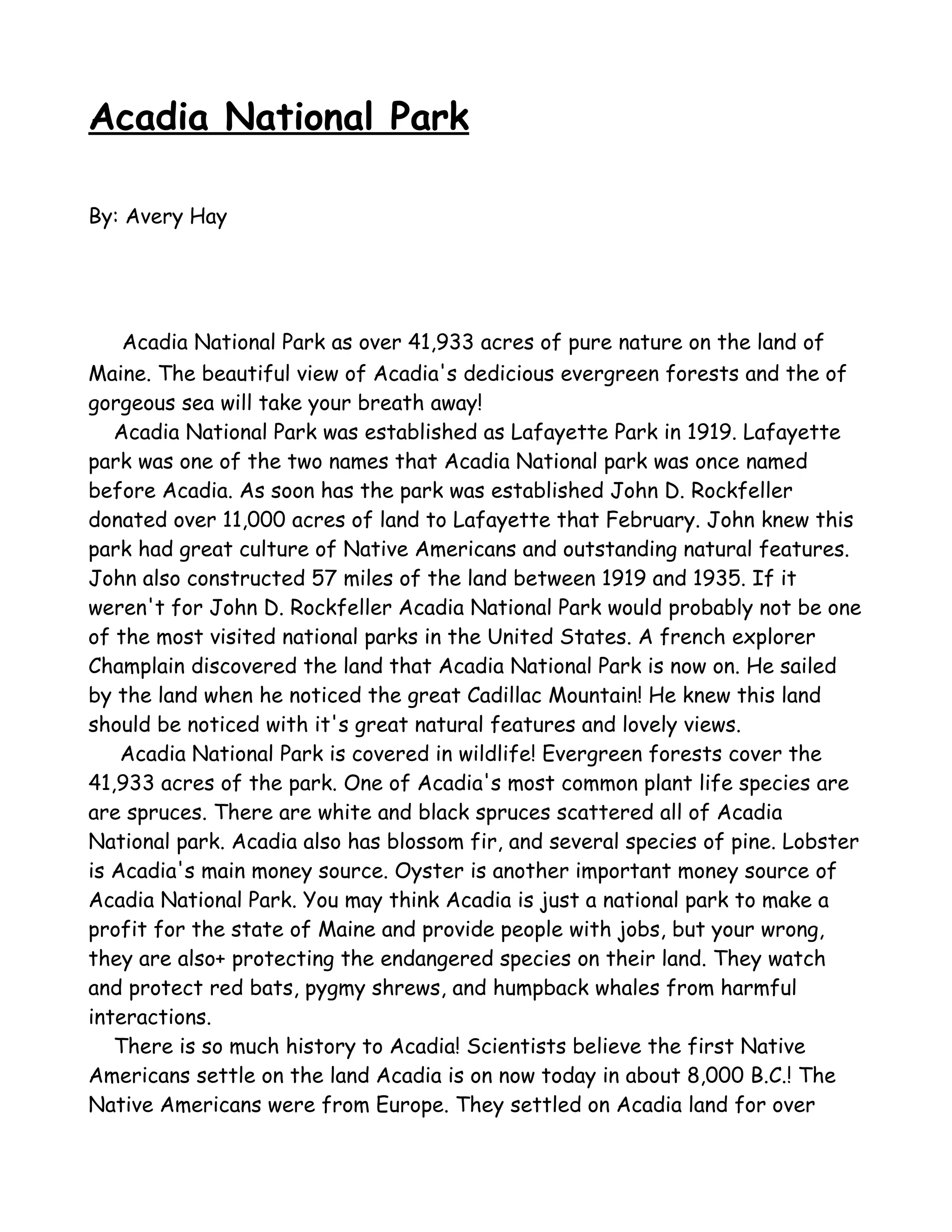 Acadia national park | DOC