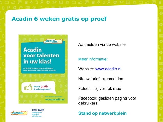 Acadin - voor talenten in uw klas! | PPT