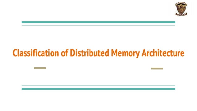 distributed memory architecture/ Non Shared MIMD Architecture | PPTX