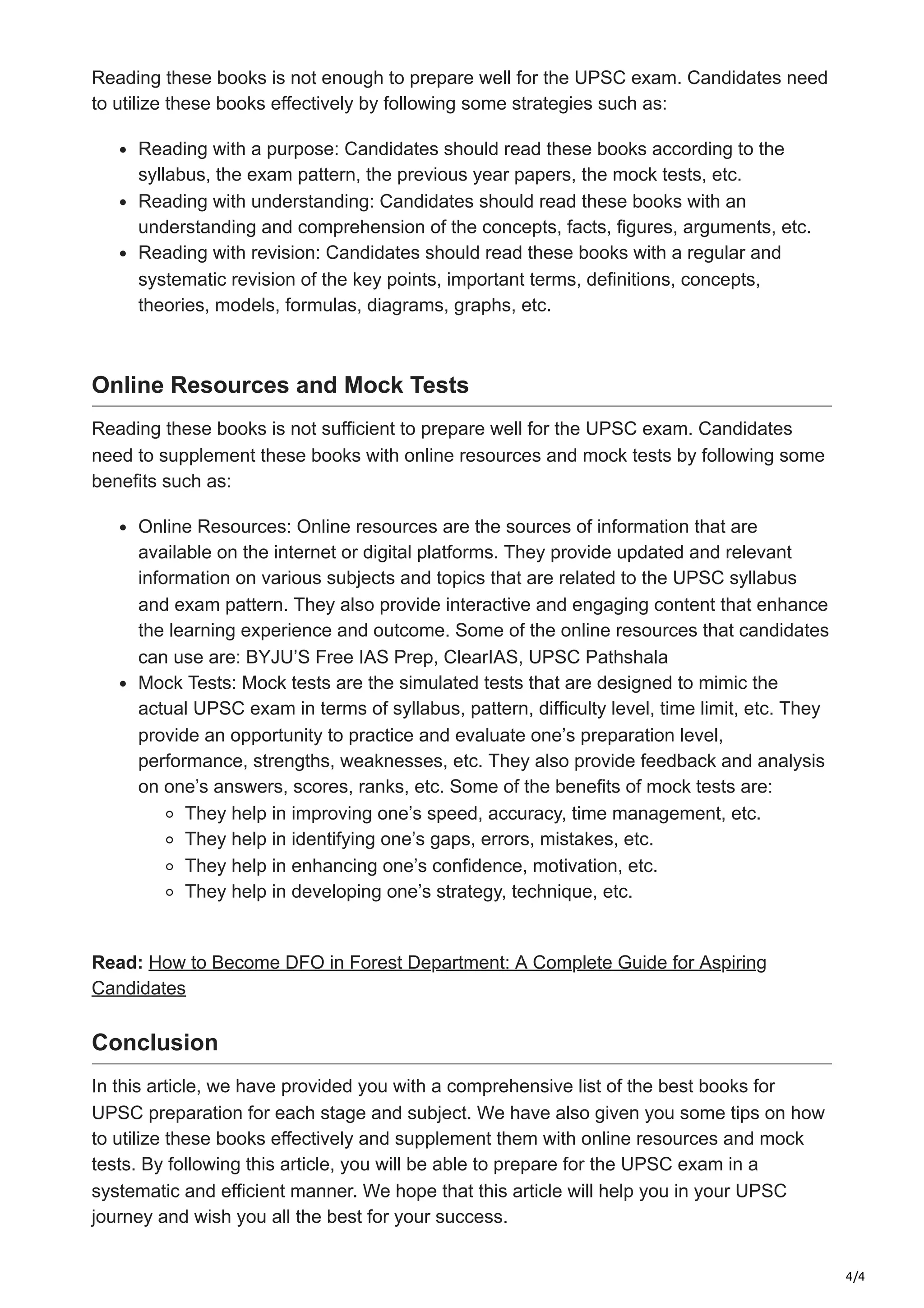 List of Best Books For UPSC Preparation | PDF