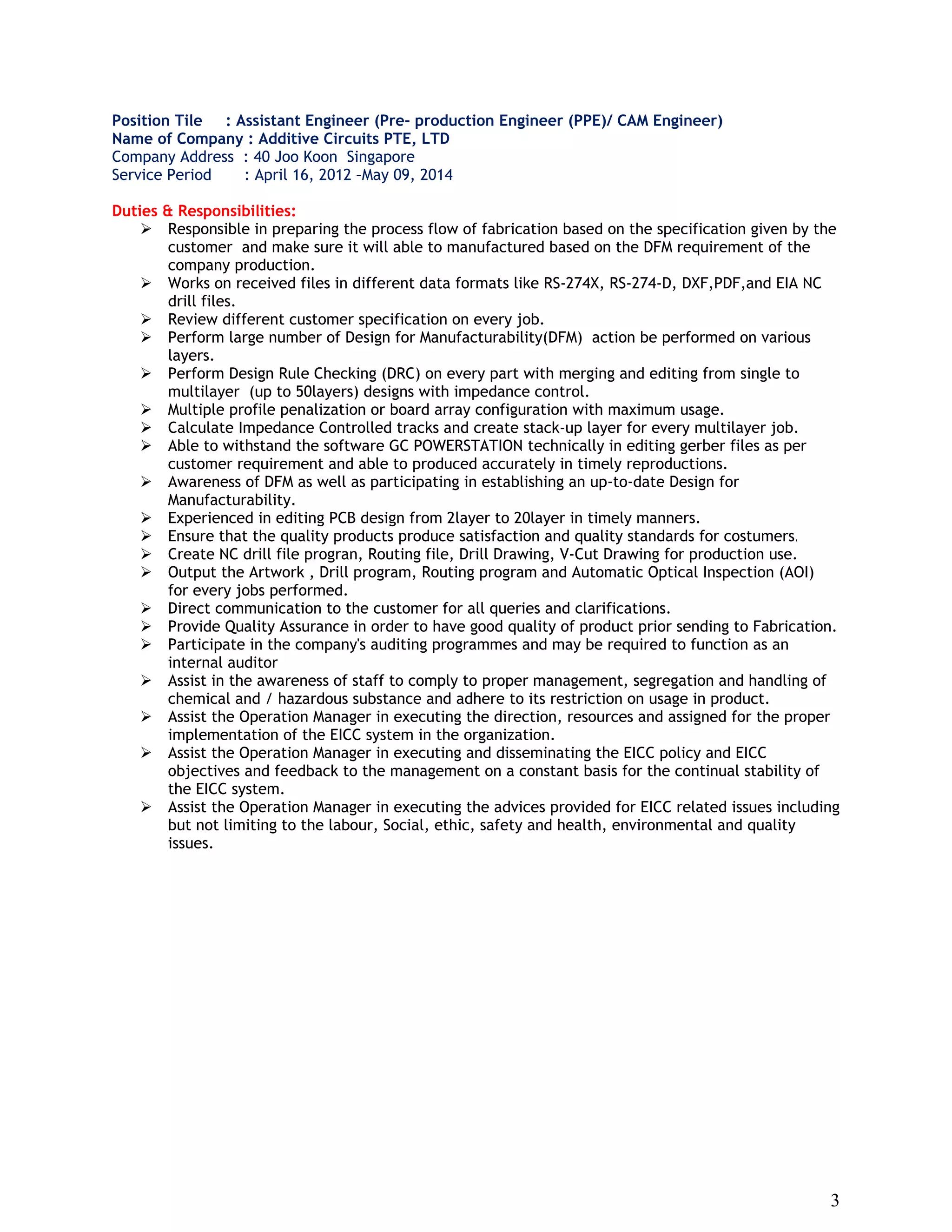 edenobrero(resume) | PDF | Free Download
