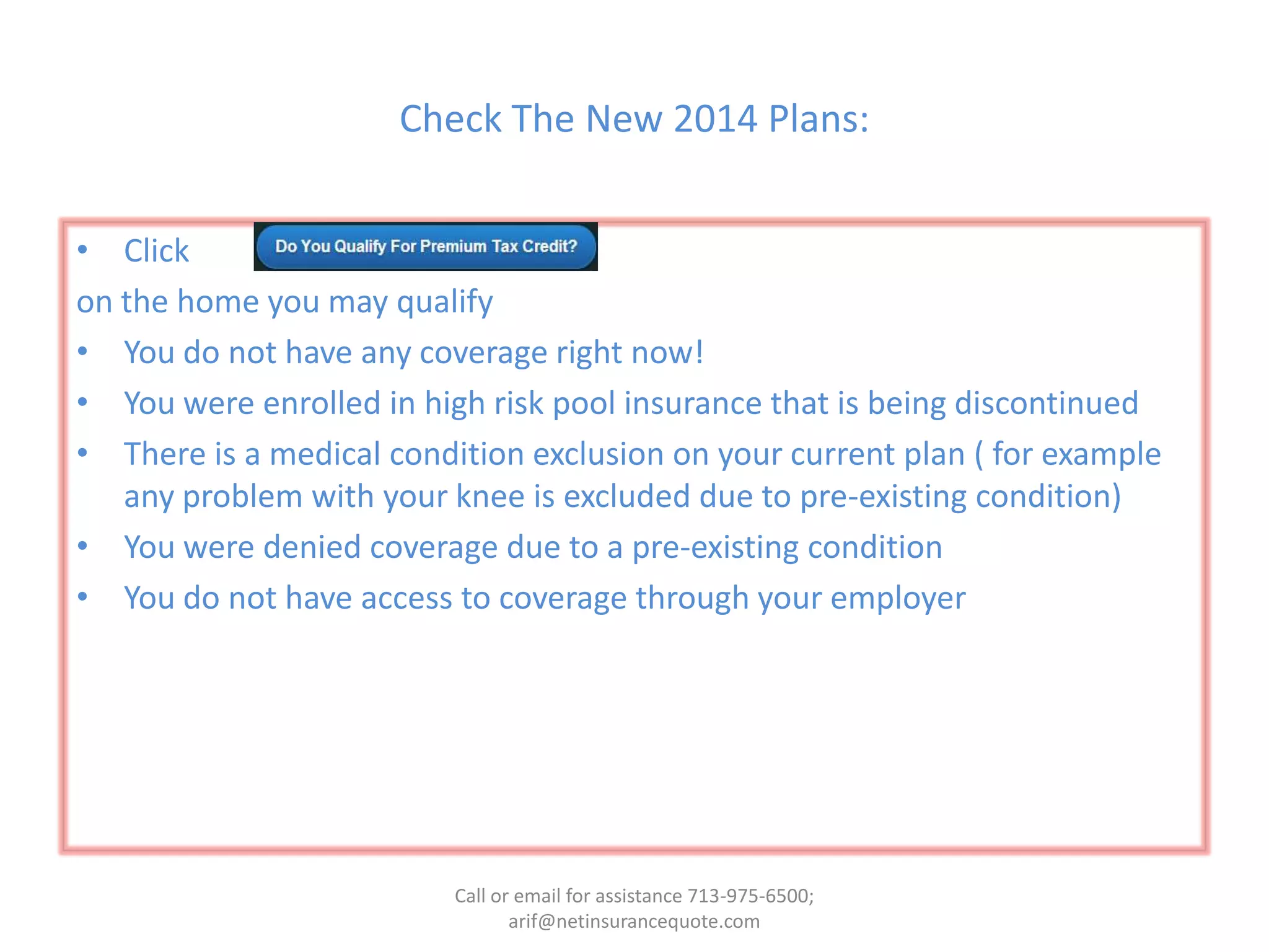 Aca health insurance plans estimate & enroll | PPT
