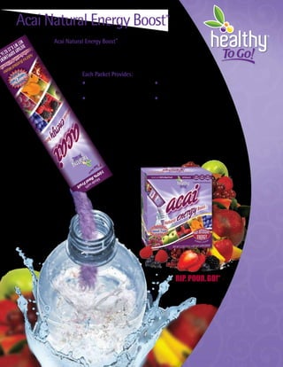 Acai natural energy boost super fruit all-natural drink mix | PDF
