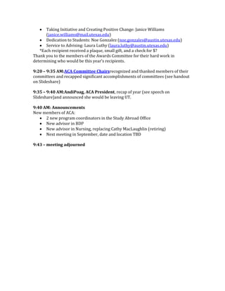 ACA july meeting minutes | DOCX