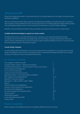 ACAL BFi IoT Solutions | PDF