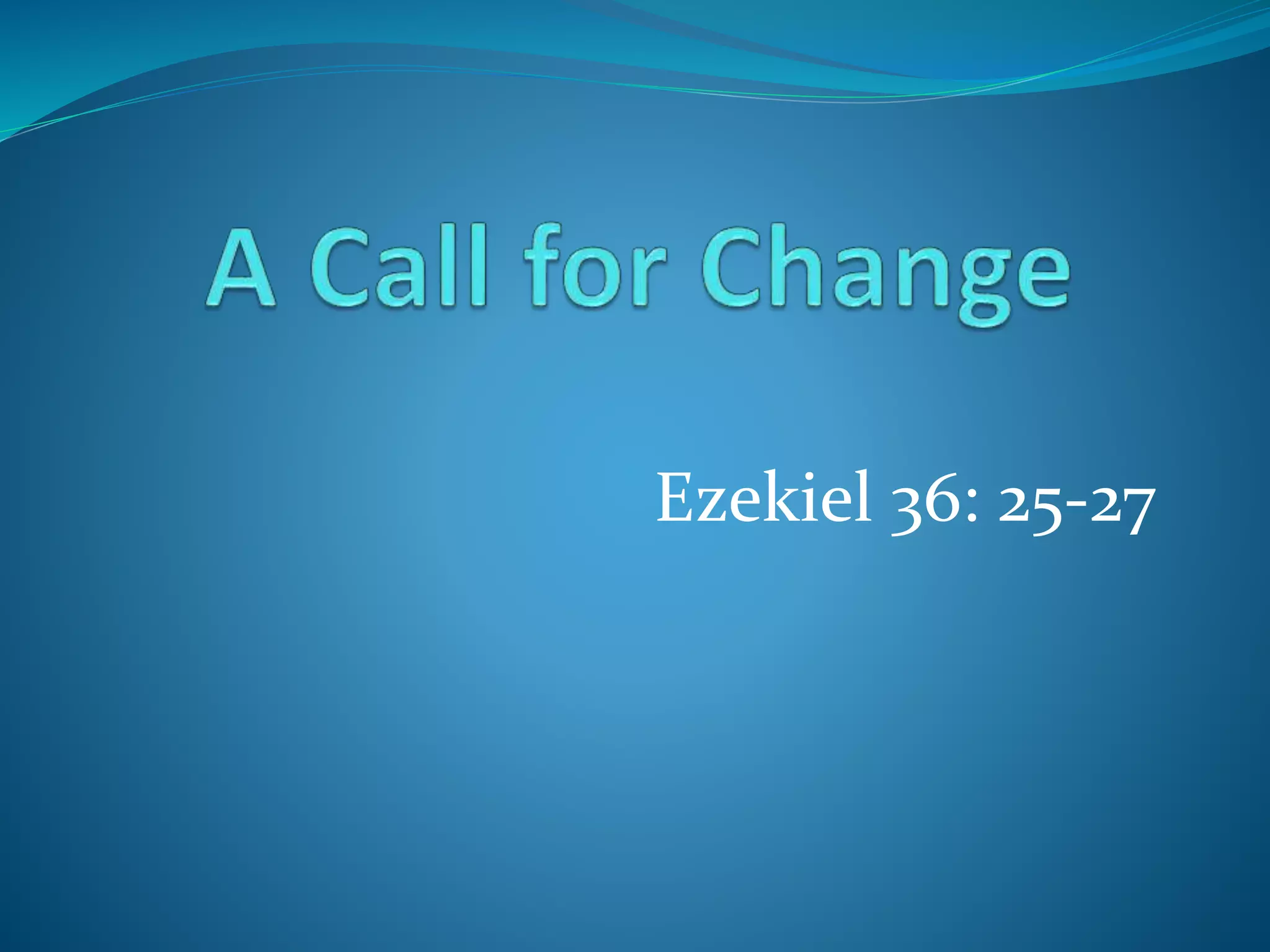 A call for change | PPTX