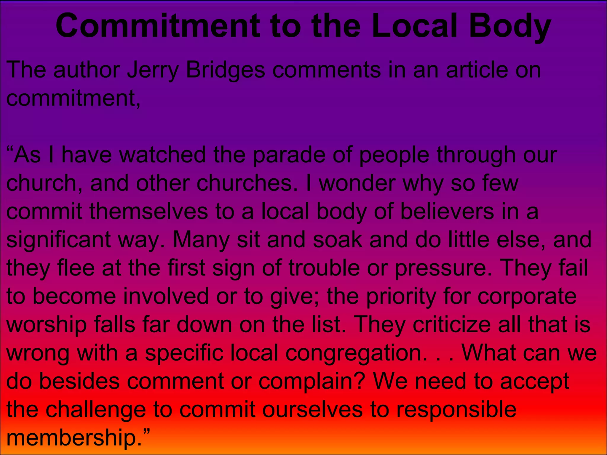 A call to commitment | PPT