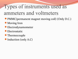Ac and dc meters and kirchoff's laws | PPT