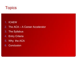 Aca Opportunities For Graduates | PPT