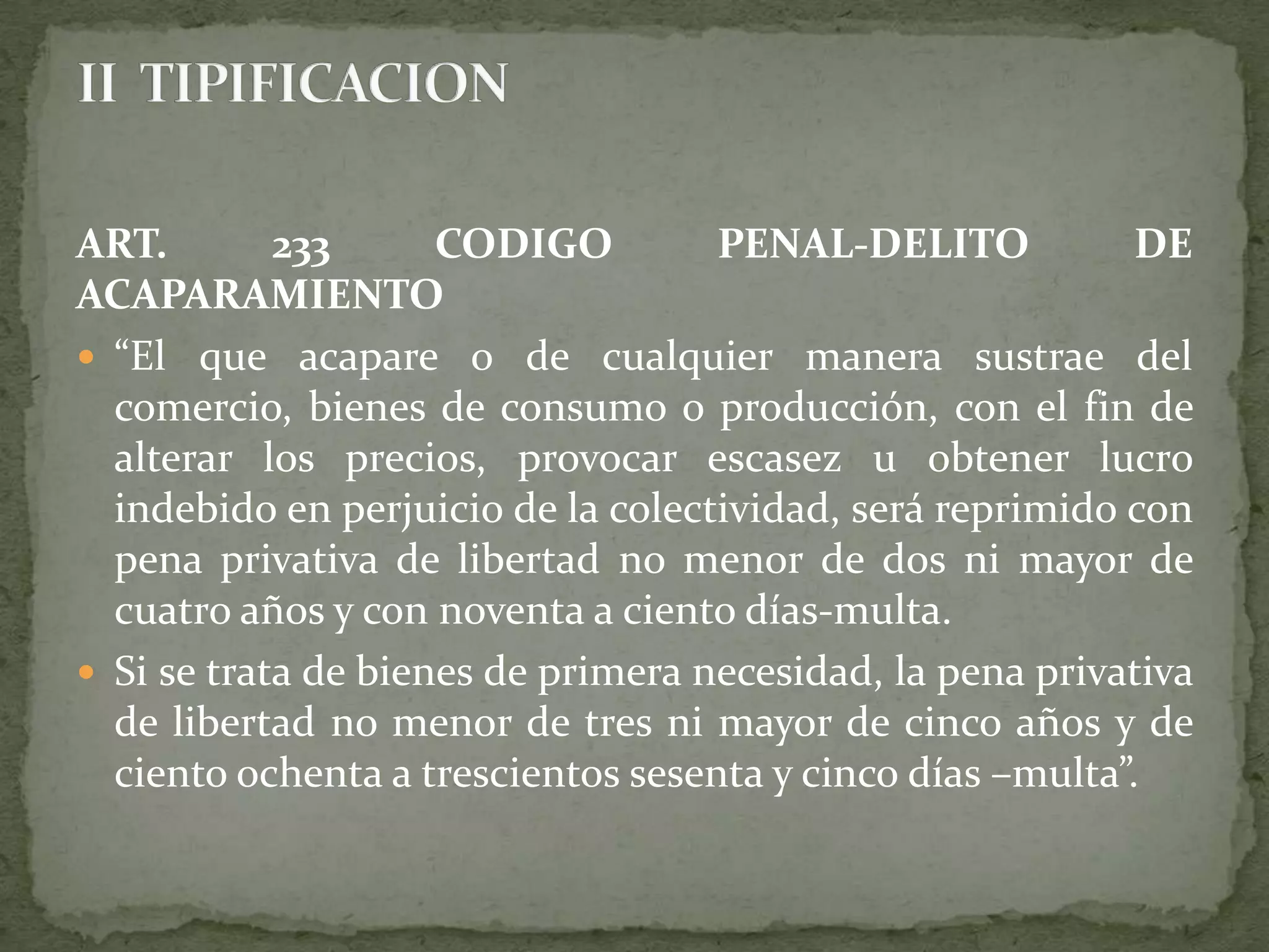 Acaparamiento | PPT