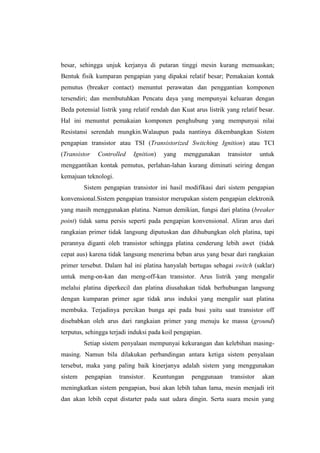 Sistem Pelistrikan Motor Bakar | DOCX
