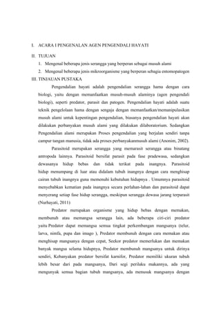 pengenalan agens pengendali hayati | PDF