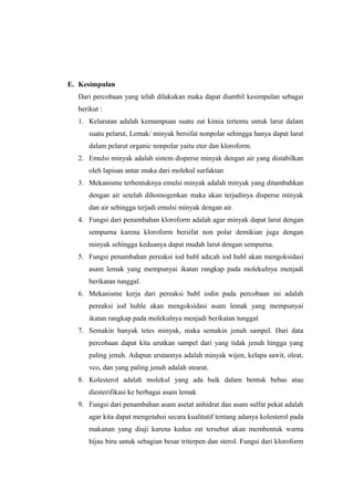 Laporan Biokimia ITP UNS SMT3 Lipida | DOC