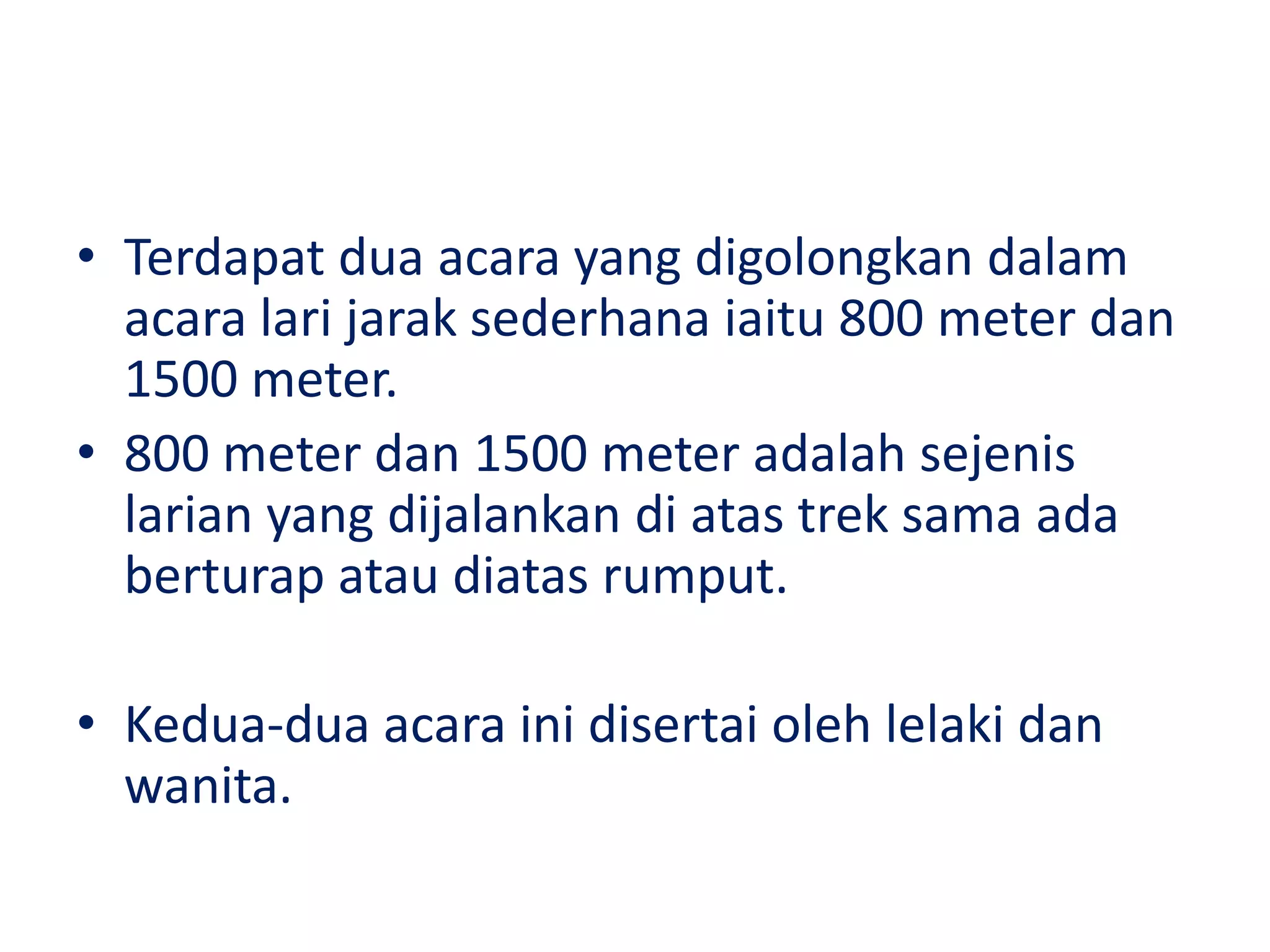 Acara Lari Jarak Sederhana | PPTX