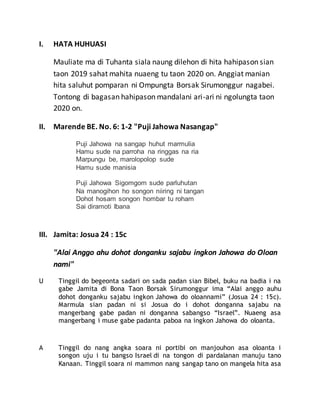Acara bona taon borsak sirumonggur | DOCX