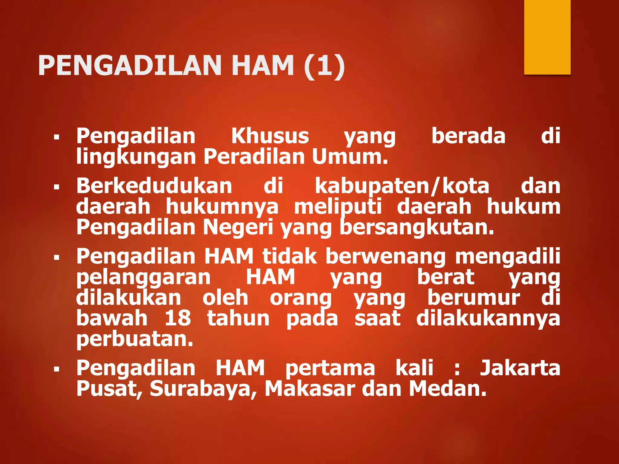 Hukum Acara Pengadilan Hak Asasi Manusia (Idik Saeful Bahri) | PPT