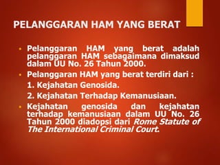 Hukum Acara Pengadilan Hak Asasi Manusia (Idik Saeful Bahri) | PPT