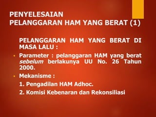 Hukum Acara Pengadilan Hak Asasi Manusia (Idik Saeful Bahri) | PPT