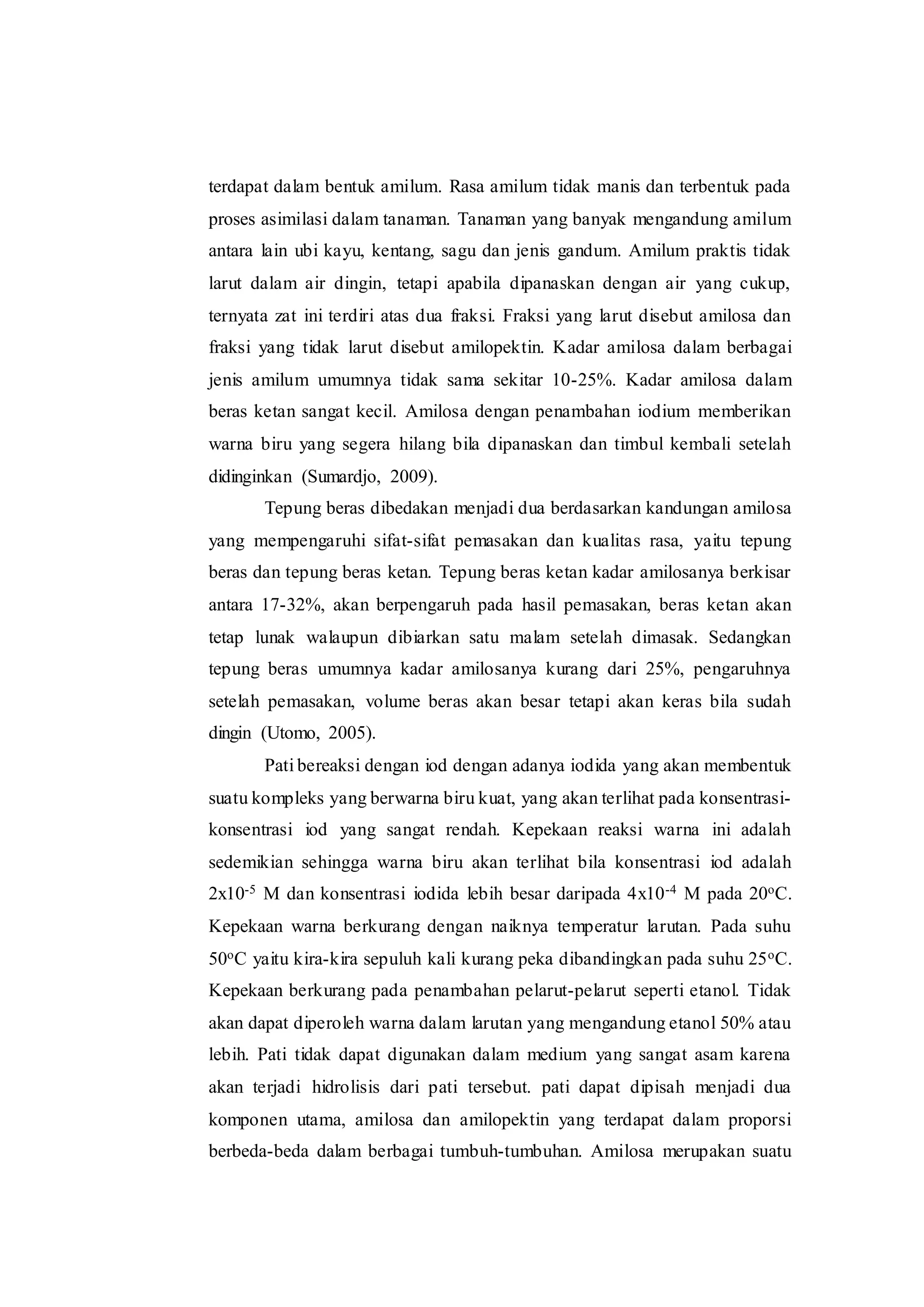 Acara II Kadar Amilosa | DOCX