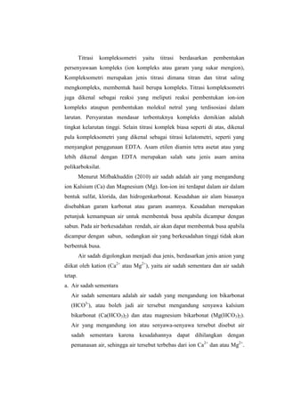 ITP UNS SEMESTER 2 Laporan KimTik Acara 2 kompleksometri | DOCX